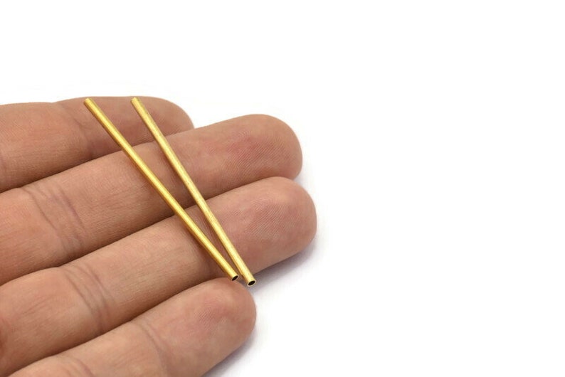 Brass Tube Beads - 50 Raw Brass Tube Beads (2x50mm) Bs 1436 - Etsy