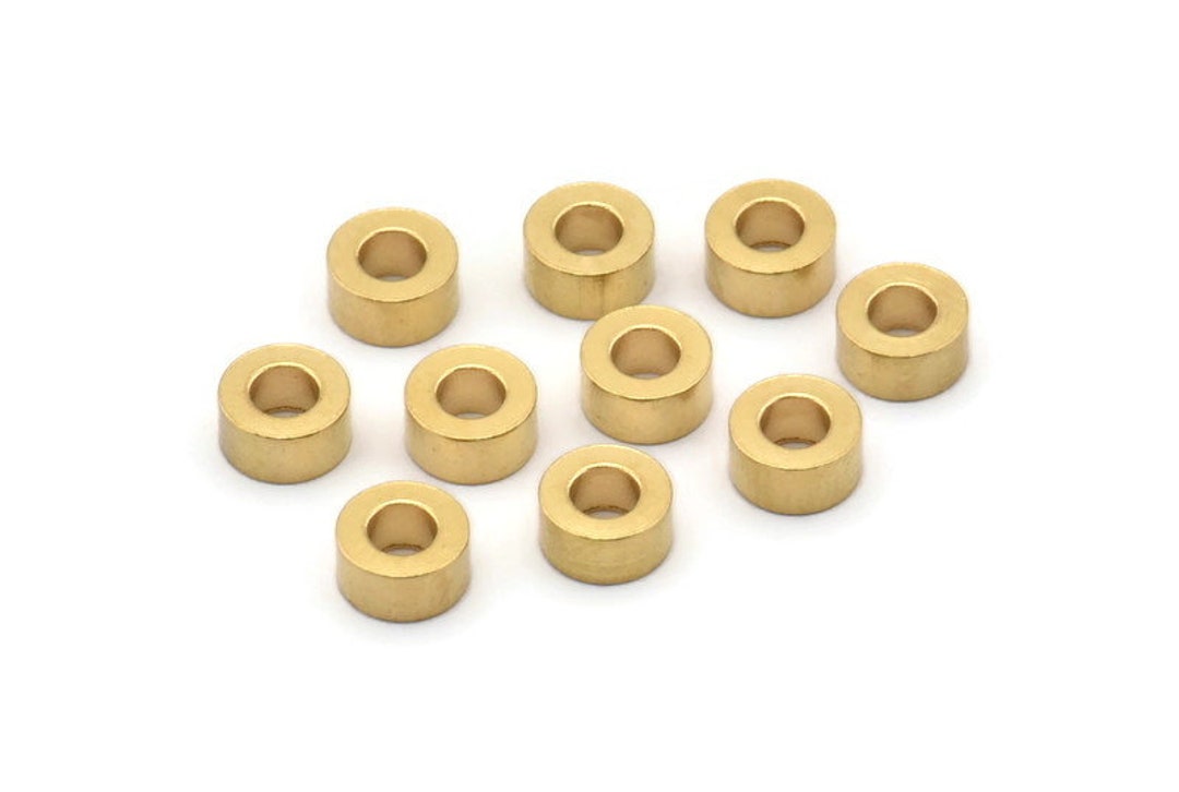 50 Pcs Raw Brass Industrial Findings, Spacer Beads (6 X 3mm) A0435 - Etsy