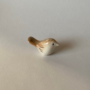 Ceramics Bird Tiny Miniature Sparrow Ceramic Garden Bird Hand Painted ...