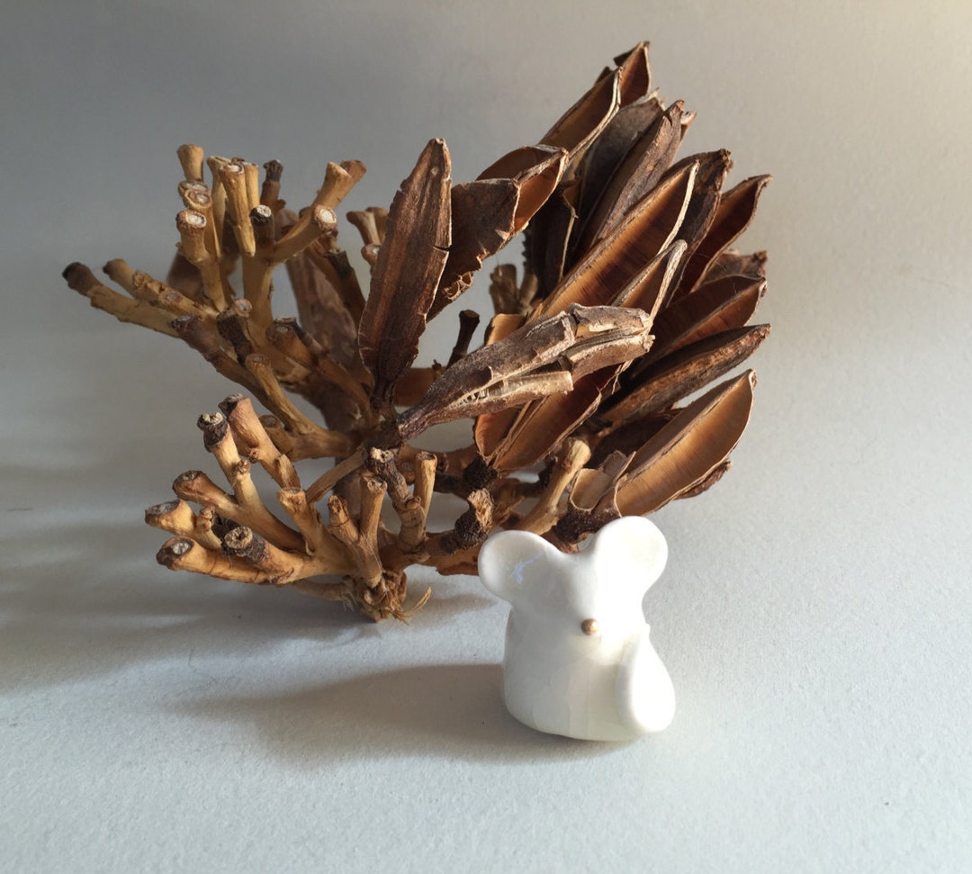 Handmade Porcelain Mouse Totem: Small Clay Animal Figurine - Etsy