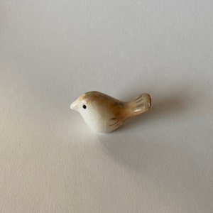 Ceramics Bird Tiny Miniature Sparrow Ceramic Garden Bird Hand Painted ...