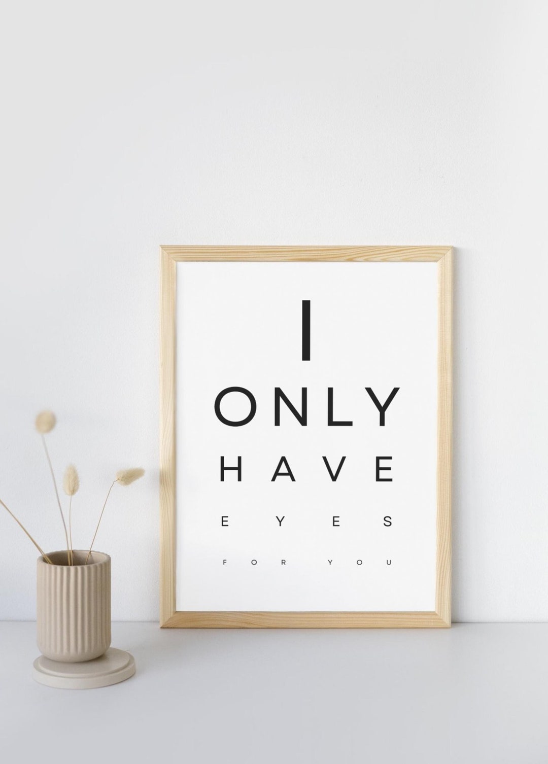 Eye Chart Poster: Minimalist Love Quote Art, for Him, for Her, Couples ...