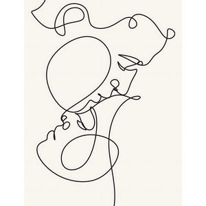 Abstract Kiss Line Art | Minimalist One-line Couple Drawing | Romantic ...