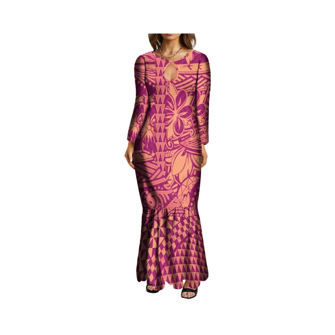 New Maxi Fishtail Mermaid Dress Wholesale Price Polynesian Tribal ...