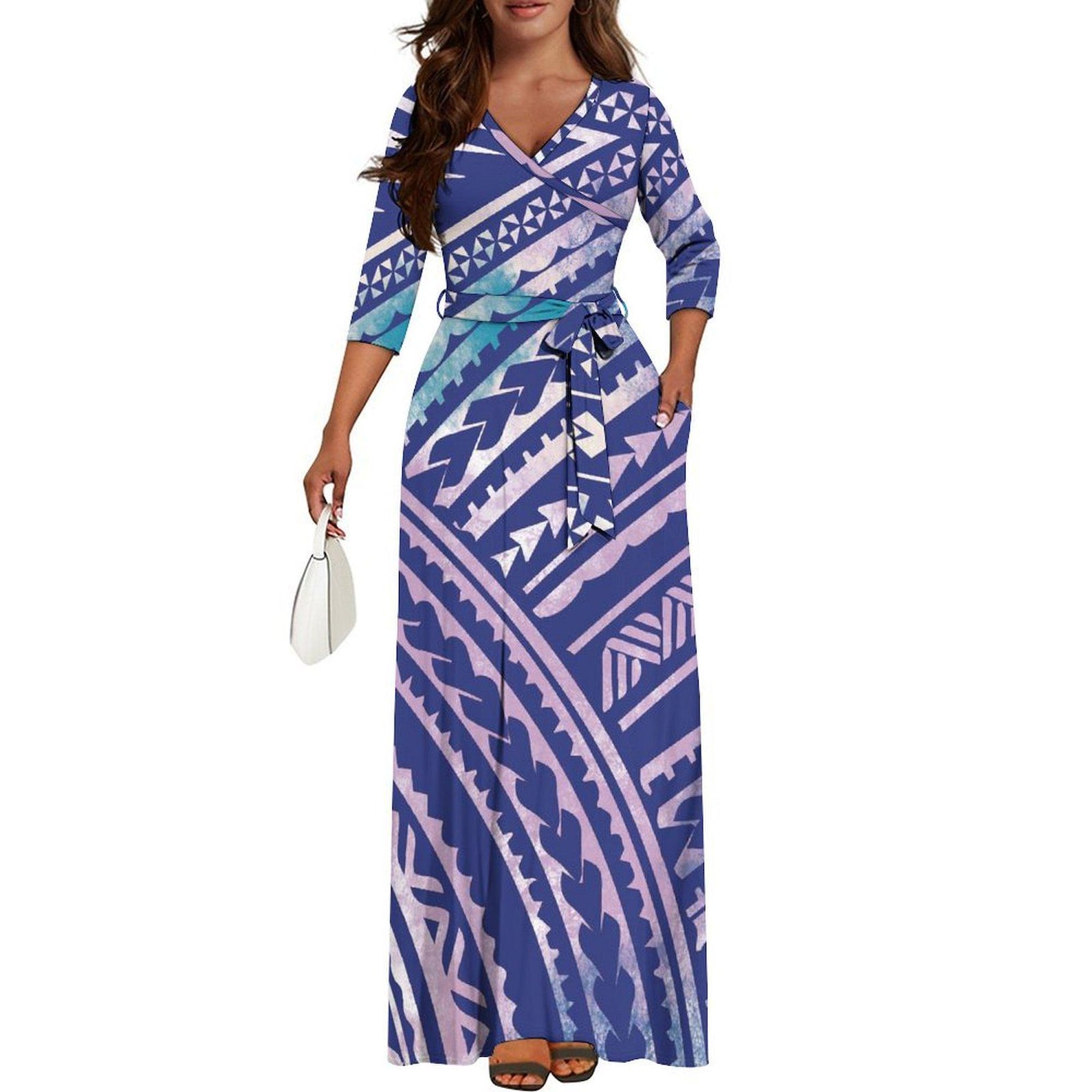 1 MOQ Custom Polynesian Island Print Style Summer Women Maxi Sashes ...