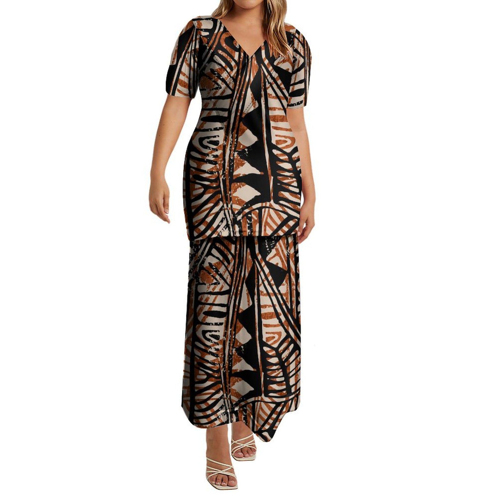 New Design Custom Samoan Puletasi Dress Polynesian Women Lady Elegant ...