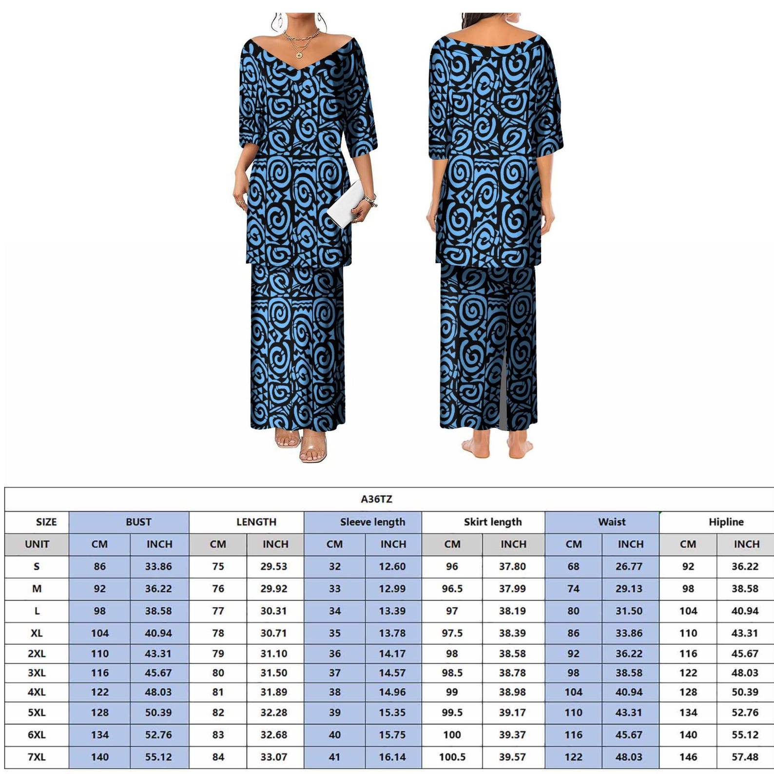 New Arrival Print Polynesian Tribal Samoan Puletasi Custom V Neck Top ...