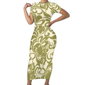 Polynesian Island Hawaii Style High Quality Female Tight Long Dress ...