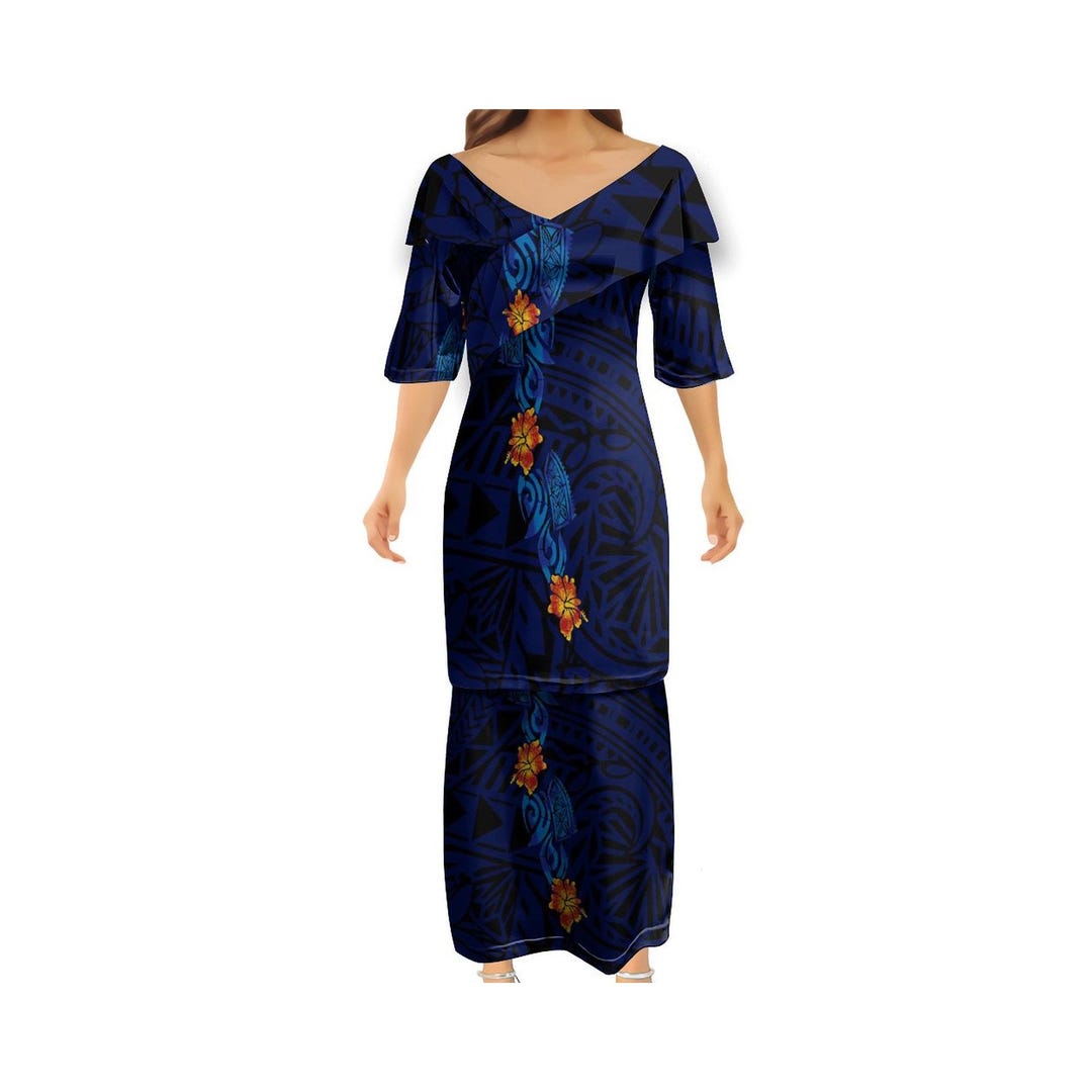 New Style Custom Tonga Polynesian Tribal Dresstraditional Women Clothes ...