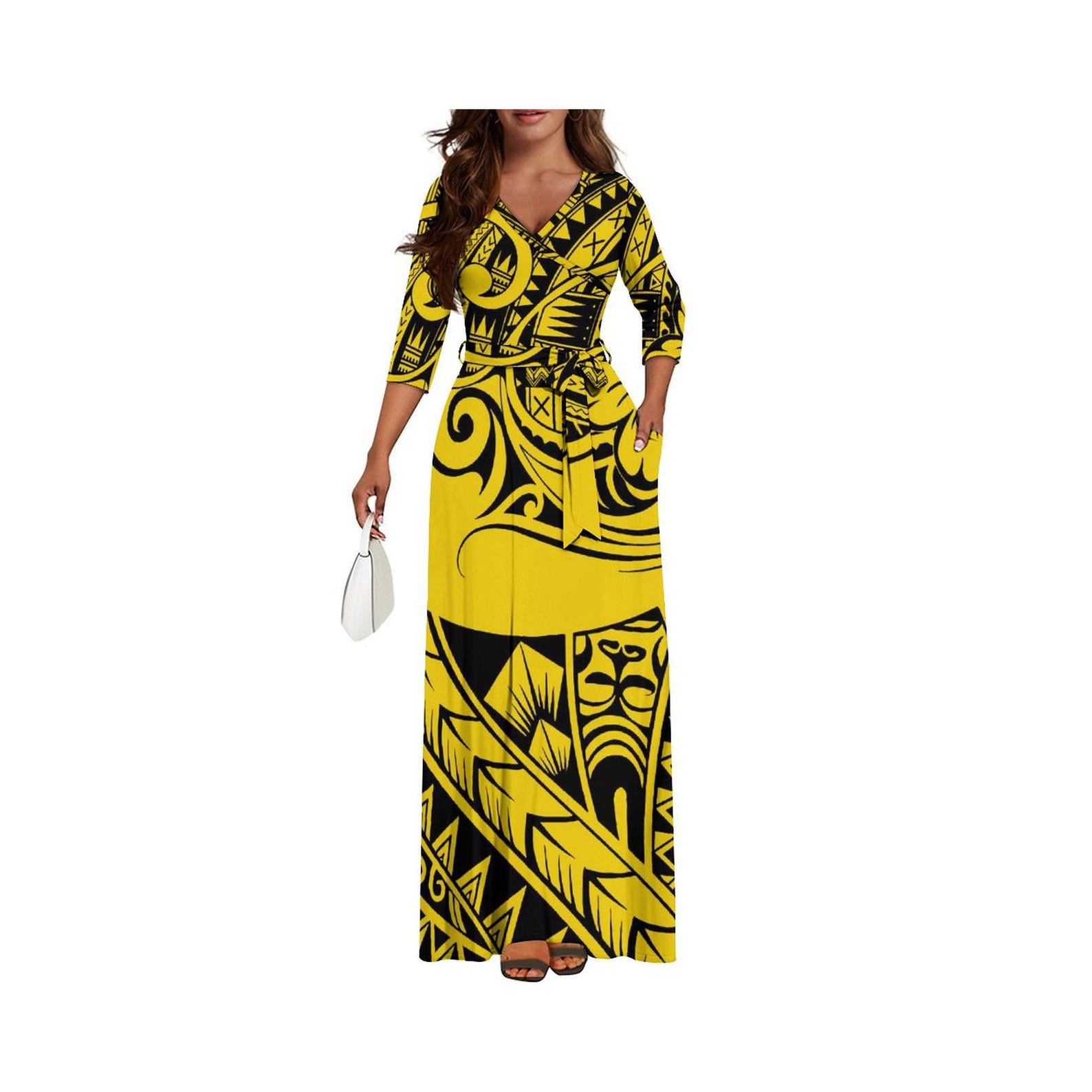 1 MOQ Custom Polynesian Island Print Style Summer Women Maxi Sashes ...