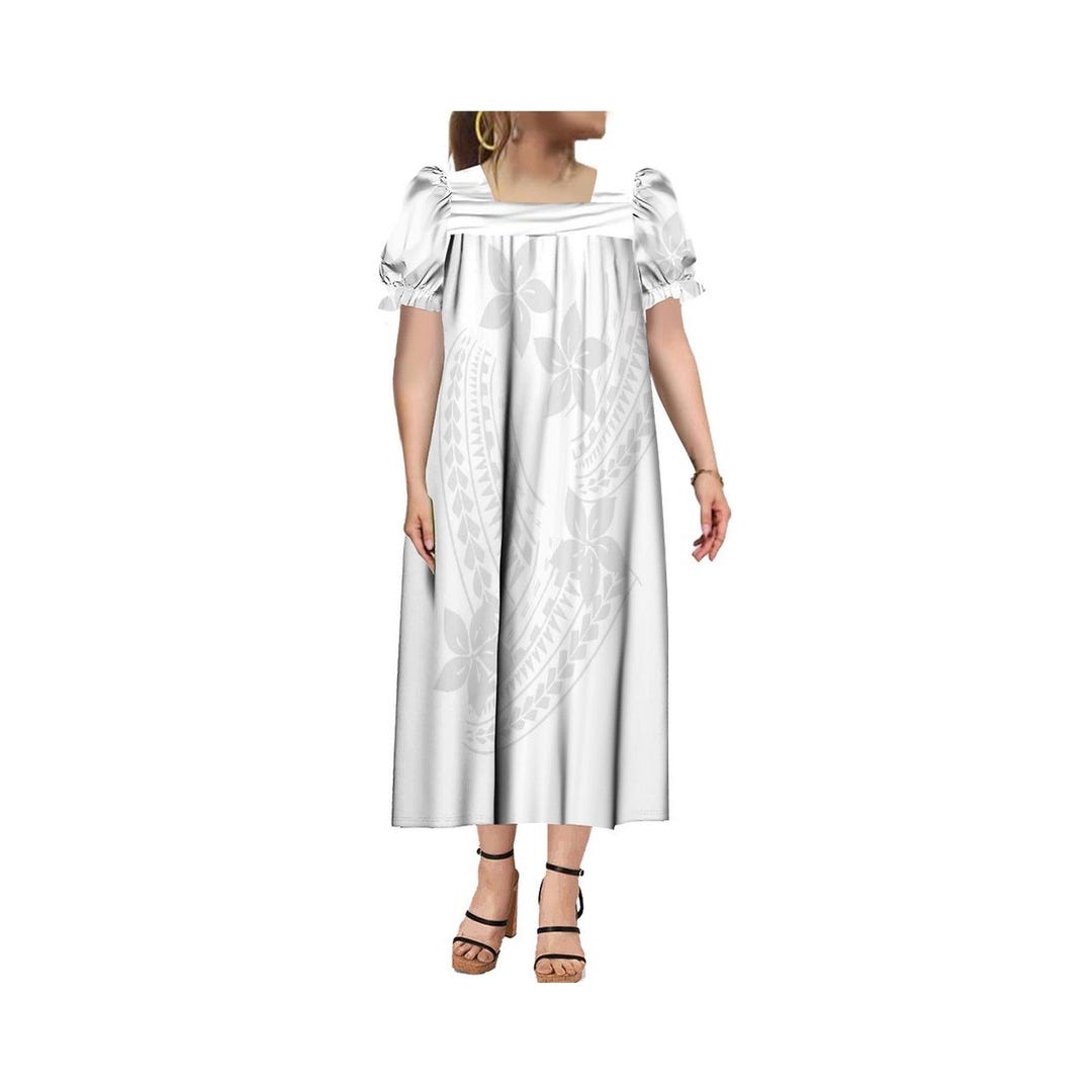 New Design Customize Micronesian Mumu Dress Square Dress Polynesian ...
