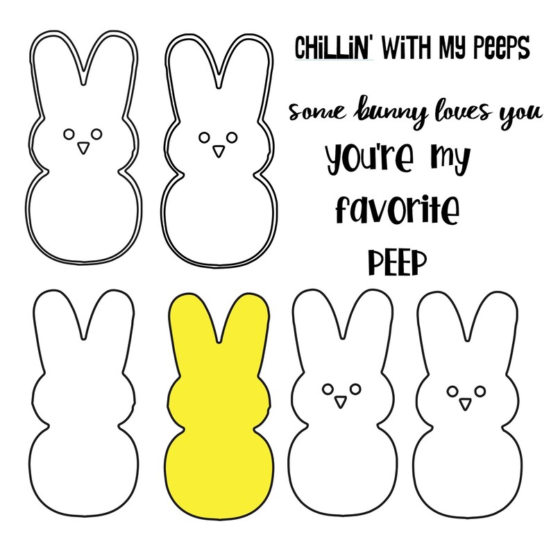 Peep Shapes and Sayings SVG DIGITAL ONLY - Etsy