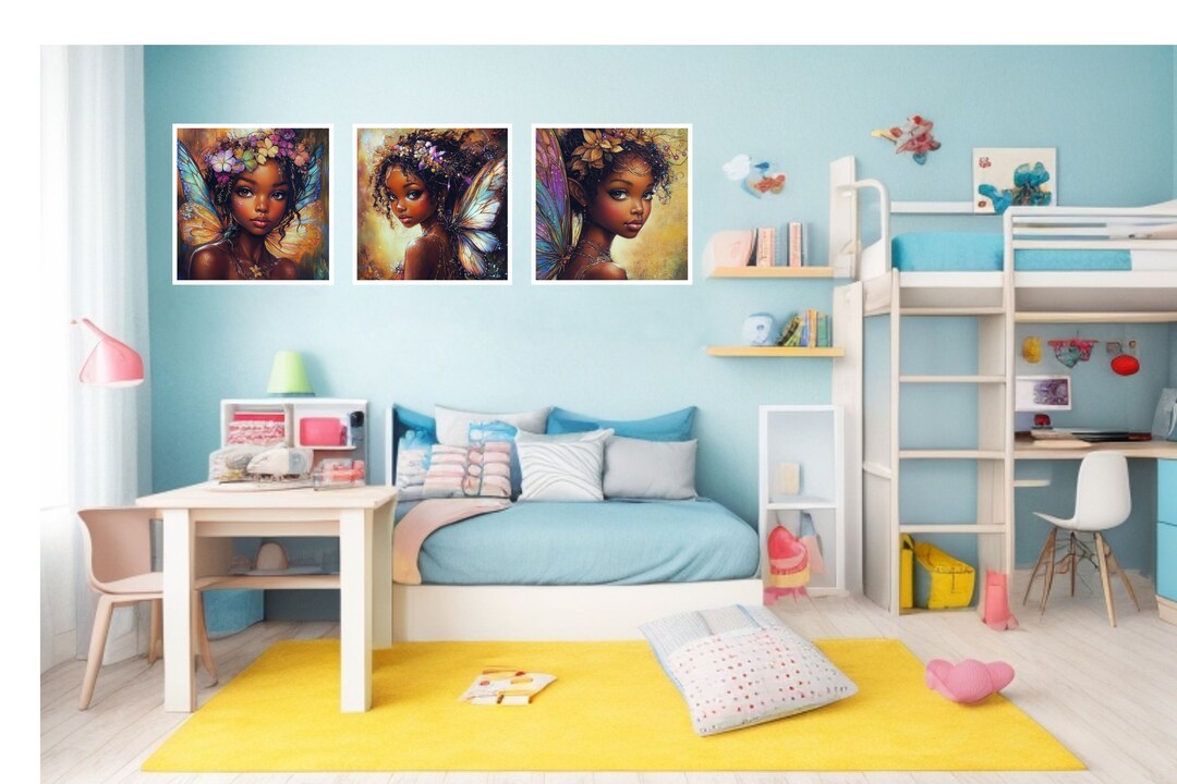 Melanated Fairy, Digital Art, Black Digital Wall Art, Gift for Her ...