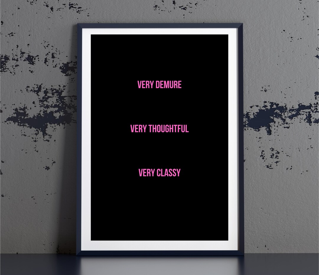 Very Demure Print, Digital Wall Art, Gifts for Her, Dorm Room Decor ...