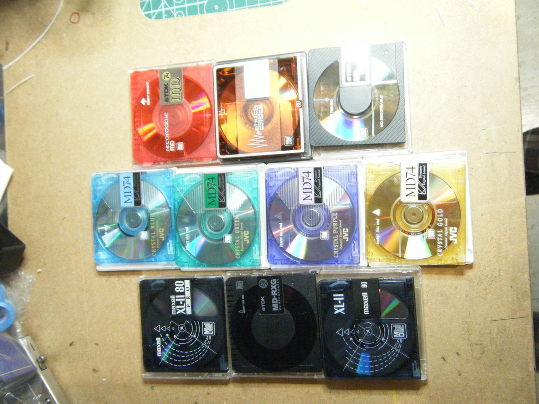 Mini Disc Collection. 10 Different All Collectable With Storage Box ...
