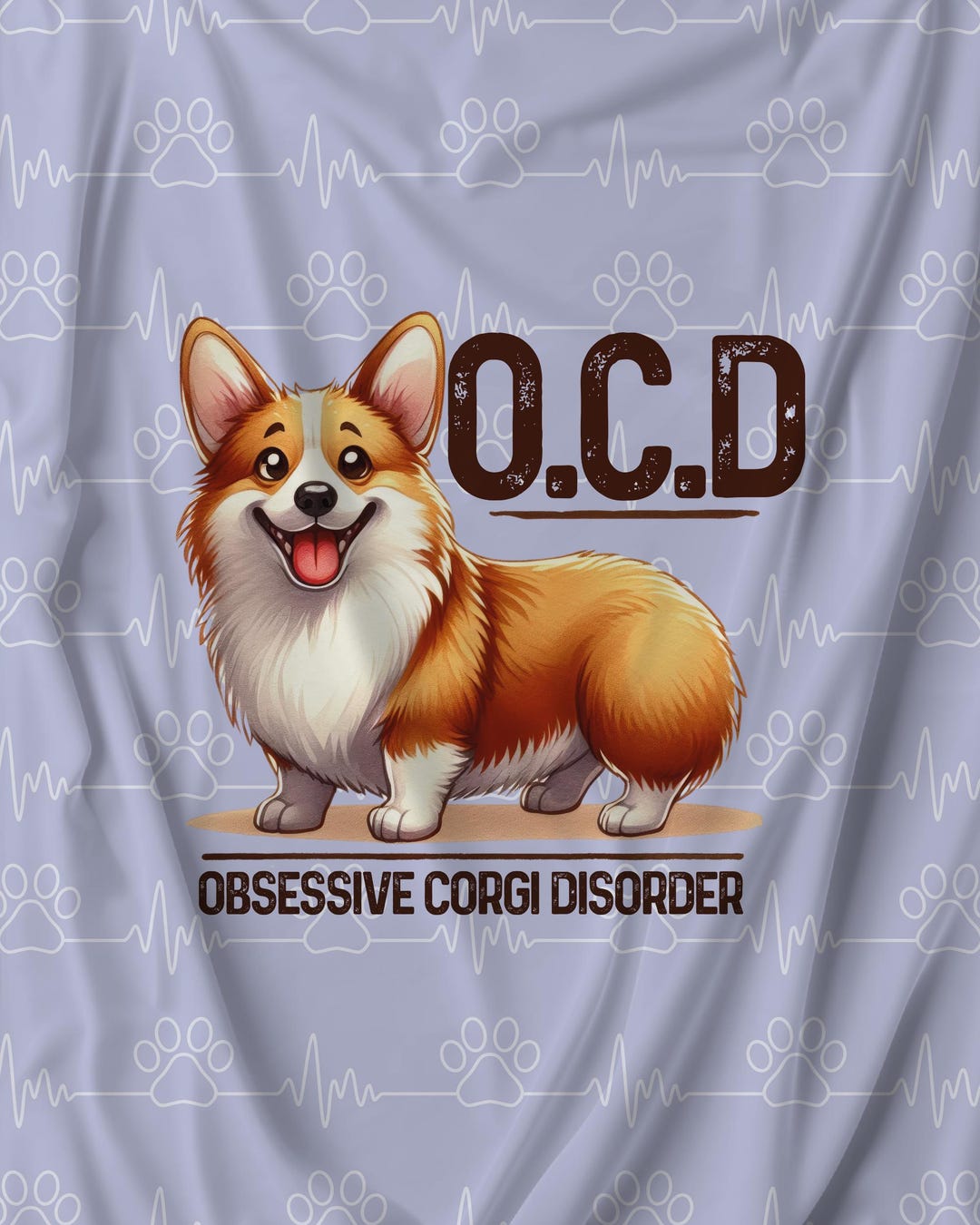 Velveteen Blanket Soft Corgi Throw Obsessive Corgi Disorder Cozy Pet ...