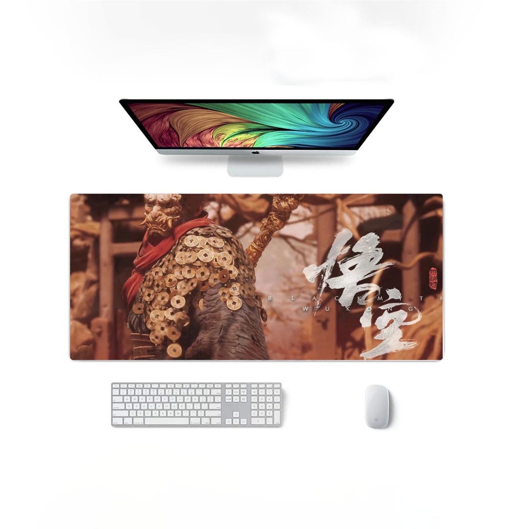 Black Myth Wukong Desk Mat, Gaming Desk Mat, Wukong Mouse Pad, Non-slip ...