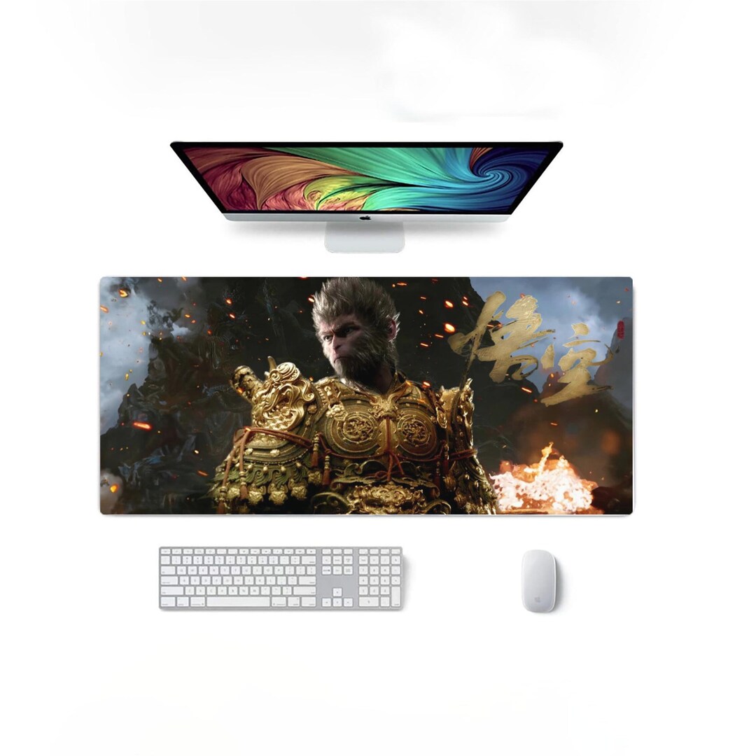 Black Myth Wukong Desk Mat, Gaming Desk Mat, Wukong Mouse Pad, Non-slip ...