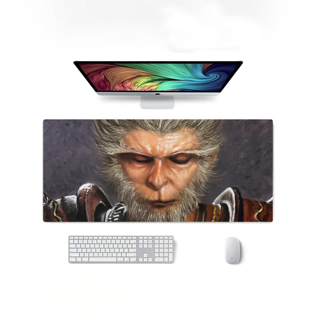 Black Myth Wukong Golden Ring Desk Mat, Gaming Desk Mat, Wukong ...