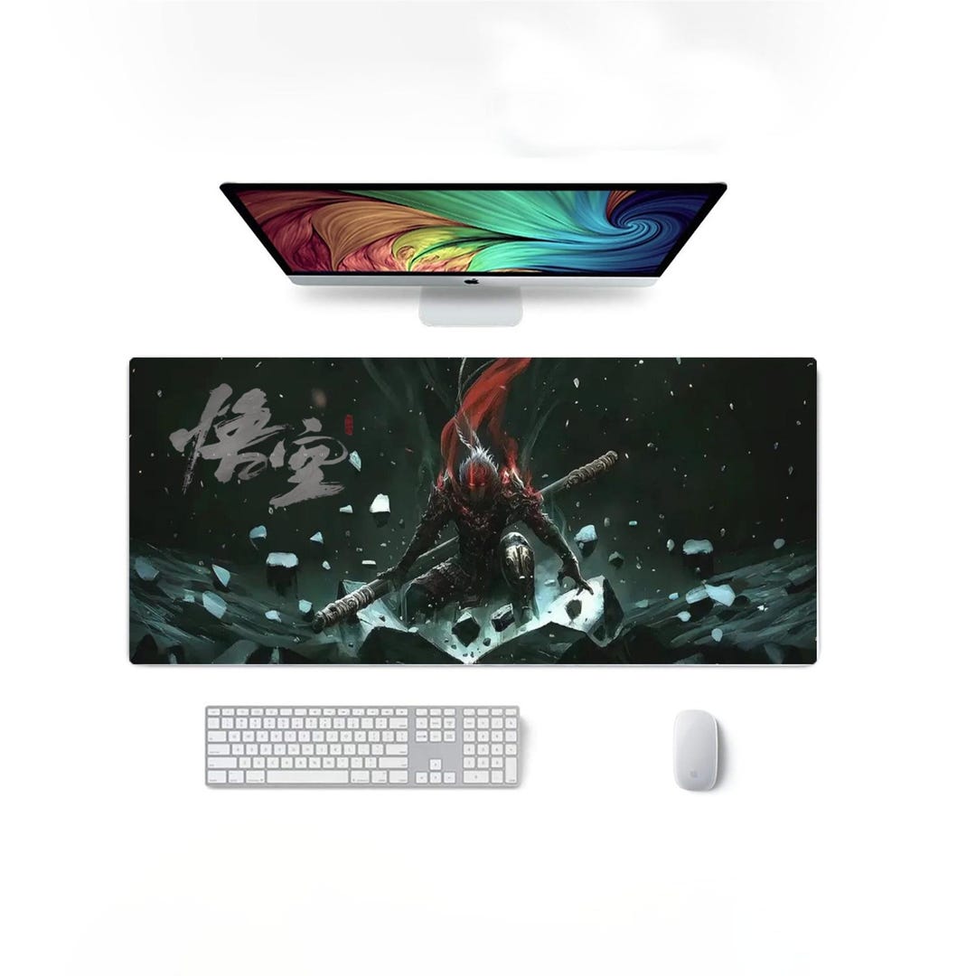 Black Myth Wukong Desk Mat, Gaming Desk Mat, Wukong Mouse Pad, Non-slip ...