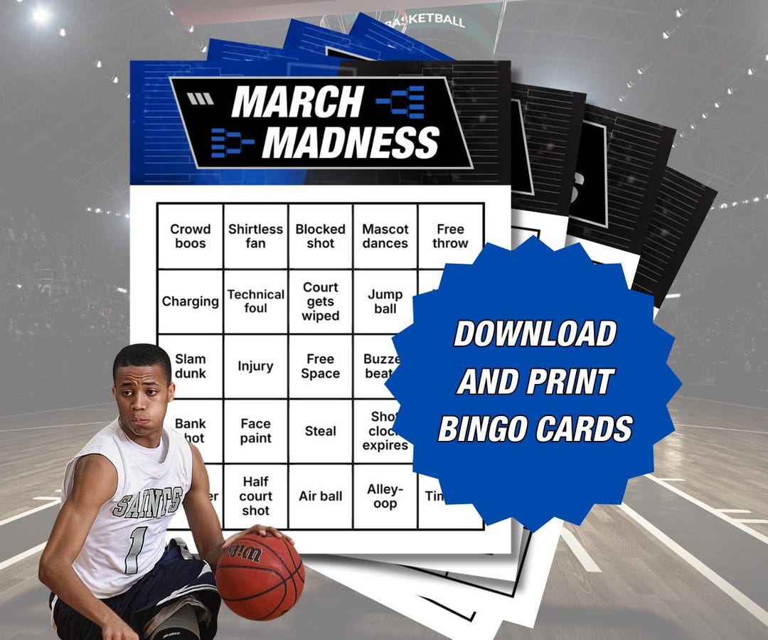March Madness Bingo | NCAA College Basketball Watch Party | March ...