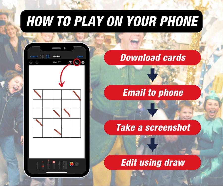 Elf Movie Bingo Cards | Elf Movie Watch Party Game | Elf Movie Gift ...