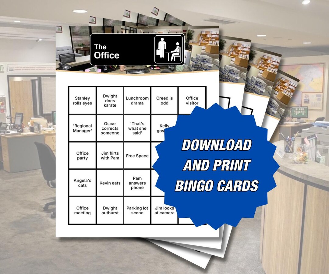 The Office Bingo Game: Watch Party Game (digital Download) - Etsy