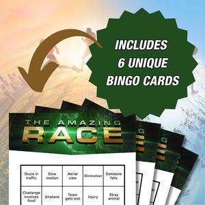 The Amazing Race Bingo | the Amazing Race Game | the Amazing Race Watch ...