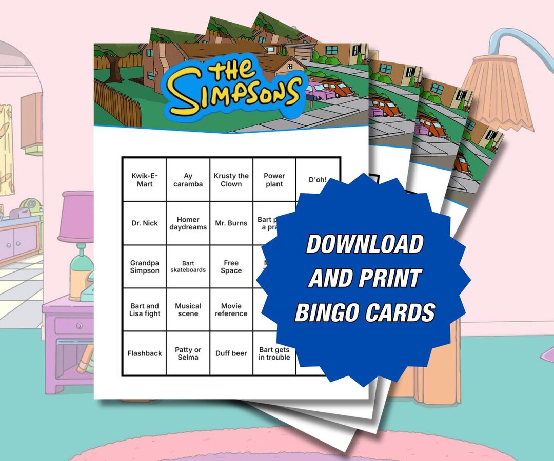 The Simpsons Bingo the Simpsons Game the Simpsons Gift Idea the ...