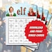 Elf Movie Bingo Cards | Elf Movie Watch Party Game | Elf Movie Gift ...