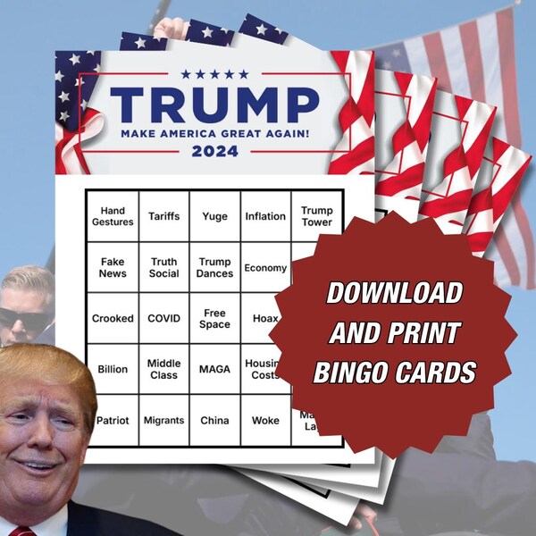 Trump Bingo Card - Etsy