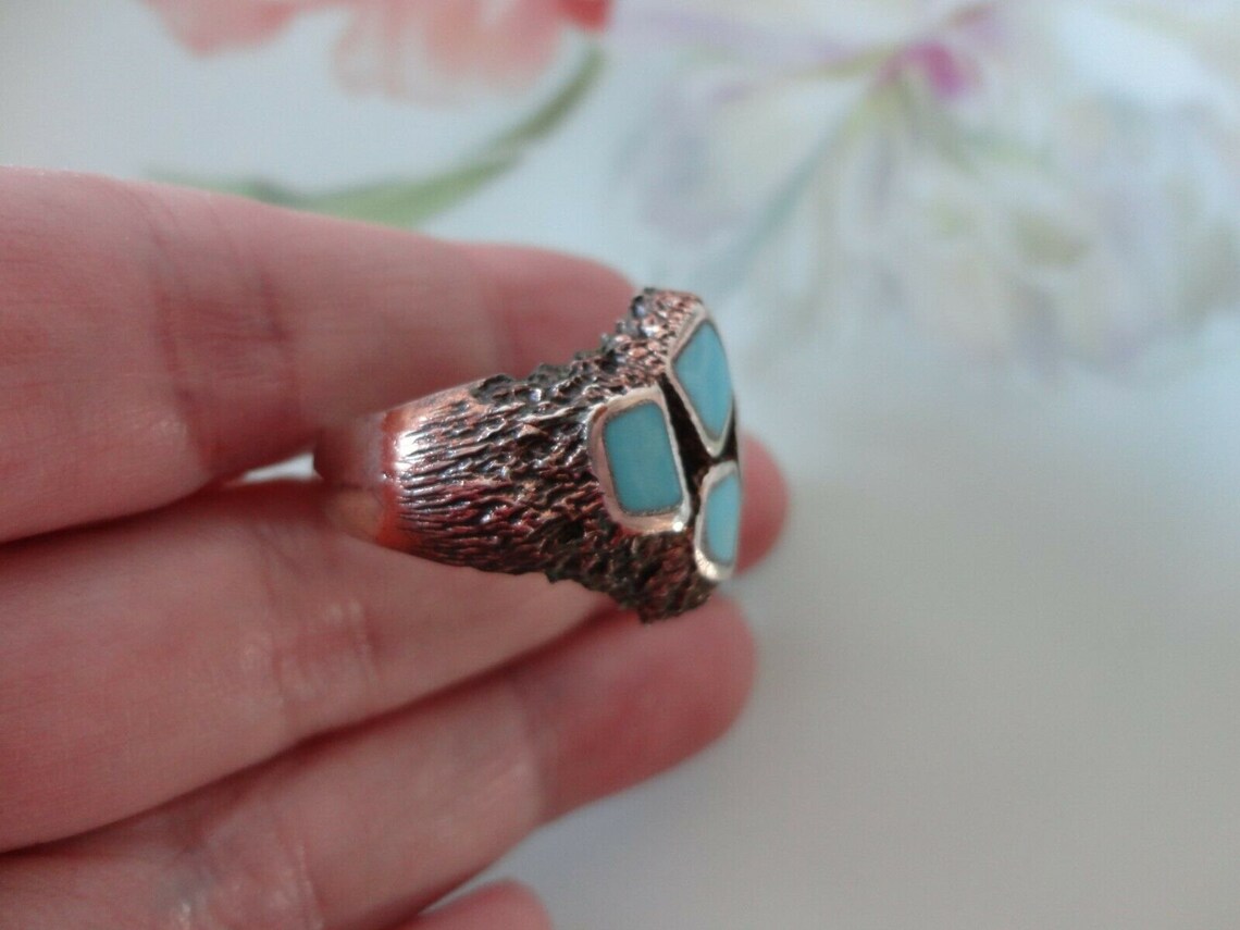 RARE Early 1960s Bell Trading Post Turquoise Men's Ring - Etsy