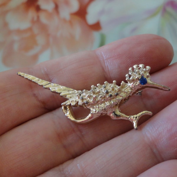 Gold Roadrunner Pin - Etsy