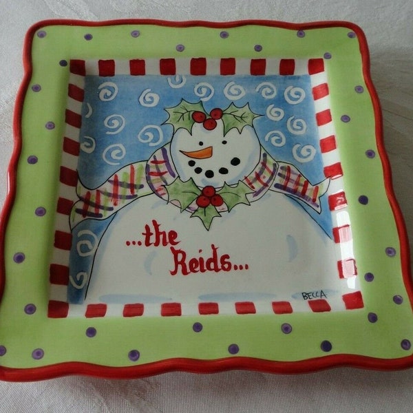 Snowman Platter - Etsy