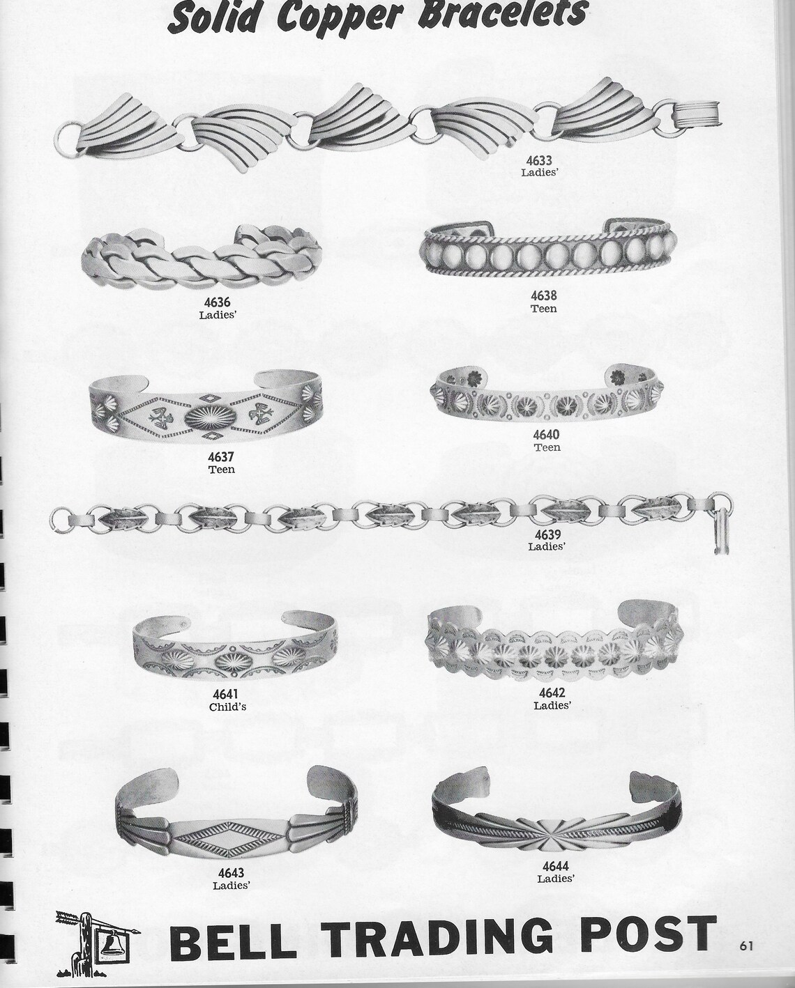 Vintage 1960s SMALL Size Bell Trading Post Copper Native - Etsy