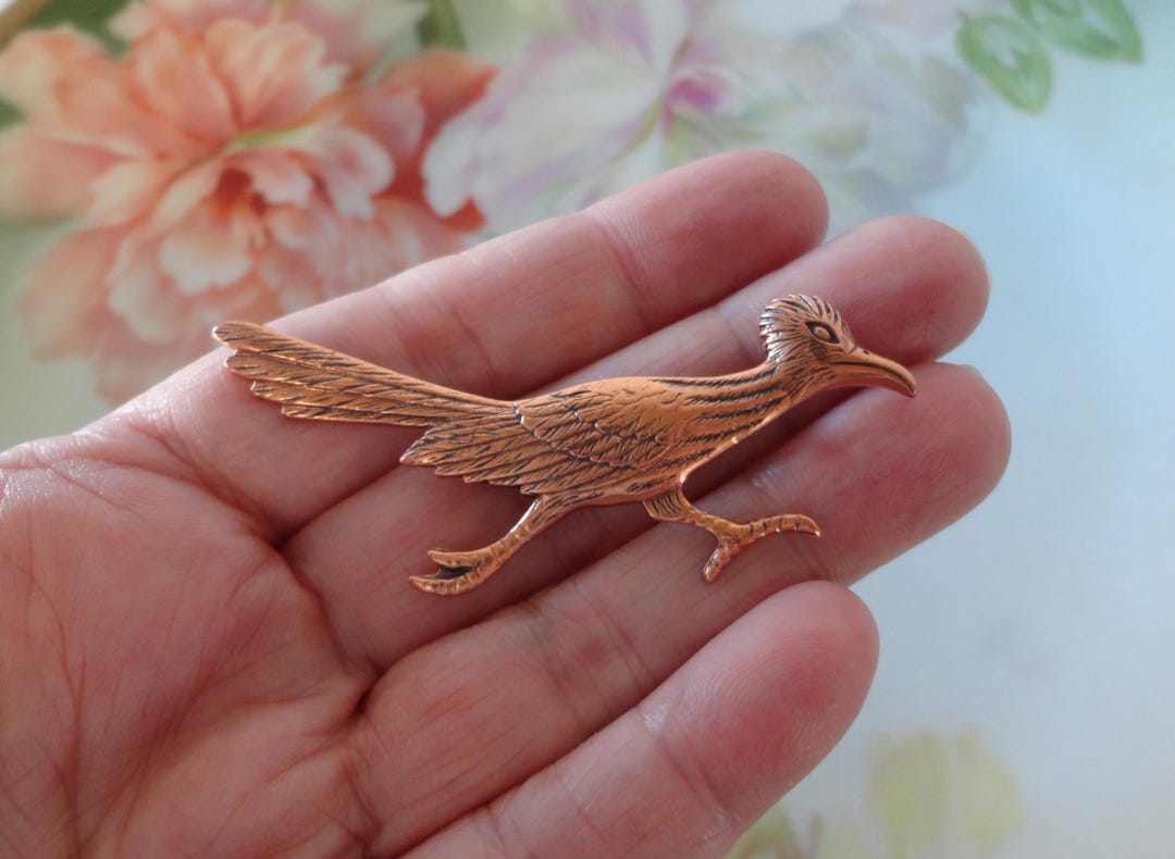 Vintage Bell Trading Post Roadrunner Copper Brooch Pin 1970s Copper ...