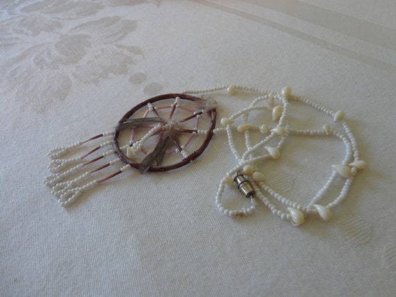 Old Native American Artisan Dreamcatcher Talisman Amu… - Gem