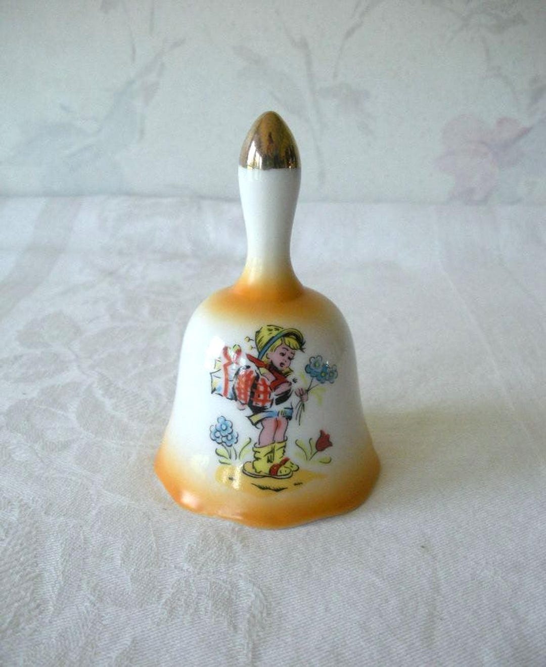 Vintage ENESCO Japan HUMMEL Style Girl Design Transferware Porcelain ...