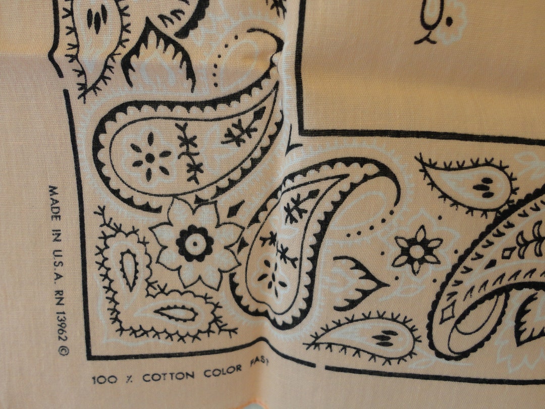 NOS True Vintage Bandana MADE in USA Bandana Scarf 100% Color Fast ...