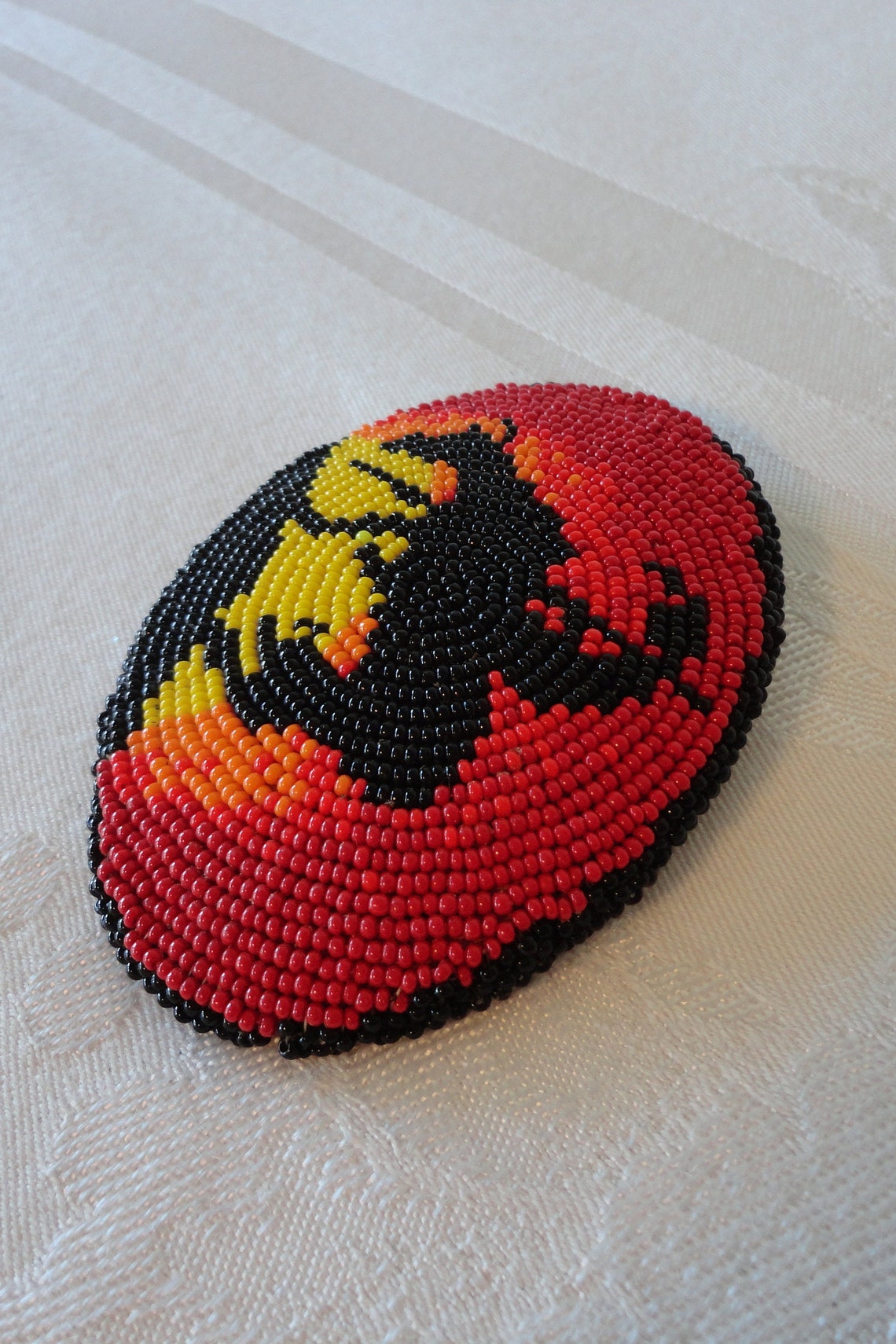 Vintage Native American Beaded Belt Buckle end of the - Etsy