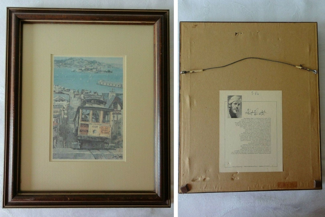 1986 Don Davey Art Print san Francisco Cable Car - Etsy