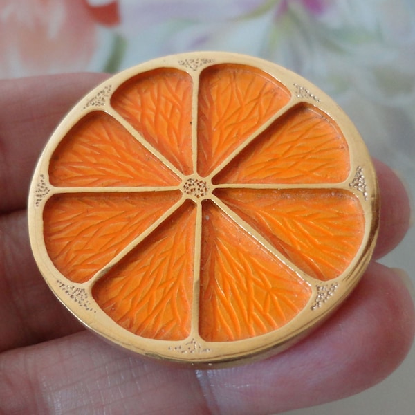 Orange Brooch - Etsy