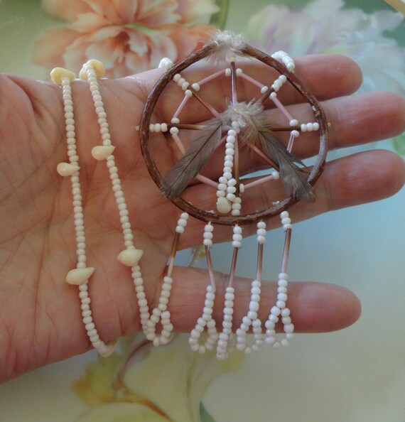 Old Native American Artisan Dreamcatcher Talisman Amu… - Gem