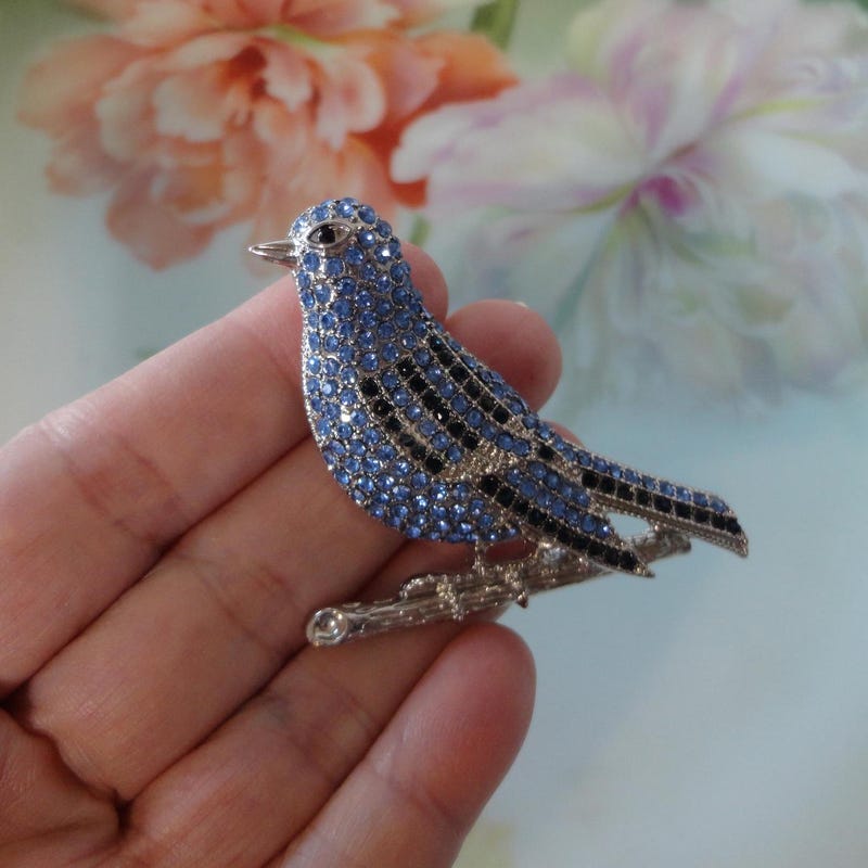 Bluebird Brooch - Etsy