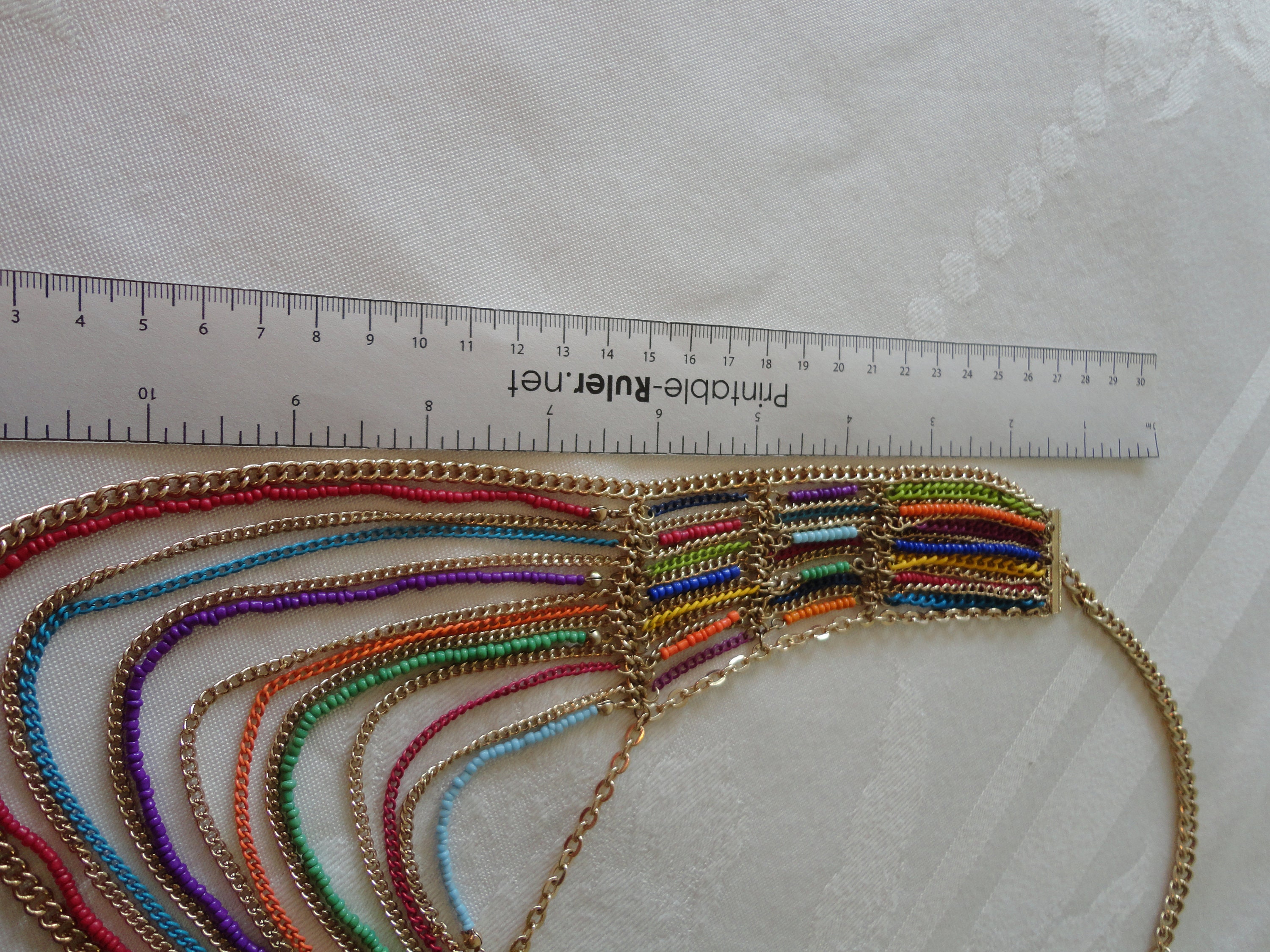 Multi Chains Swag Necklace Gold Chains-Colored Chains-Seed | Etsy