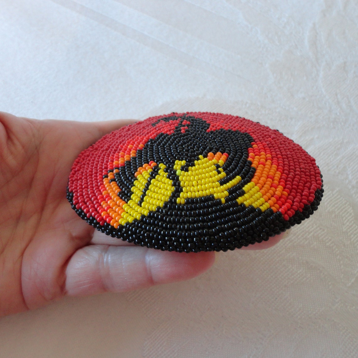 Vintage Native American Beaded Belt Buckle end of the - Etsy