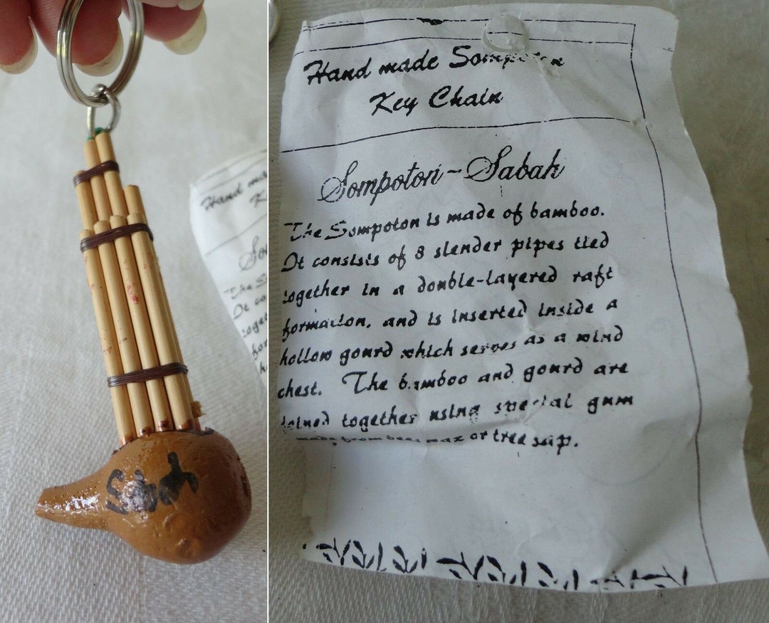 Vintage Handmade Borneo Sompoton/sumpotan (bamboo Pipes Gourd Mouth ...