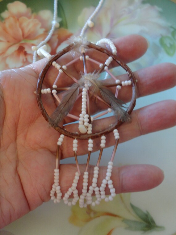 Old Native American Artisan Dreamcatcher Talisman Amu… - Gem
