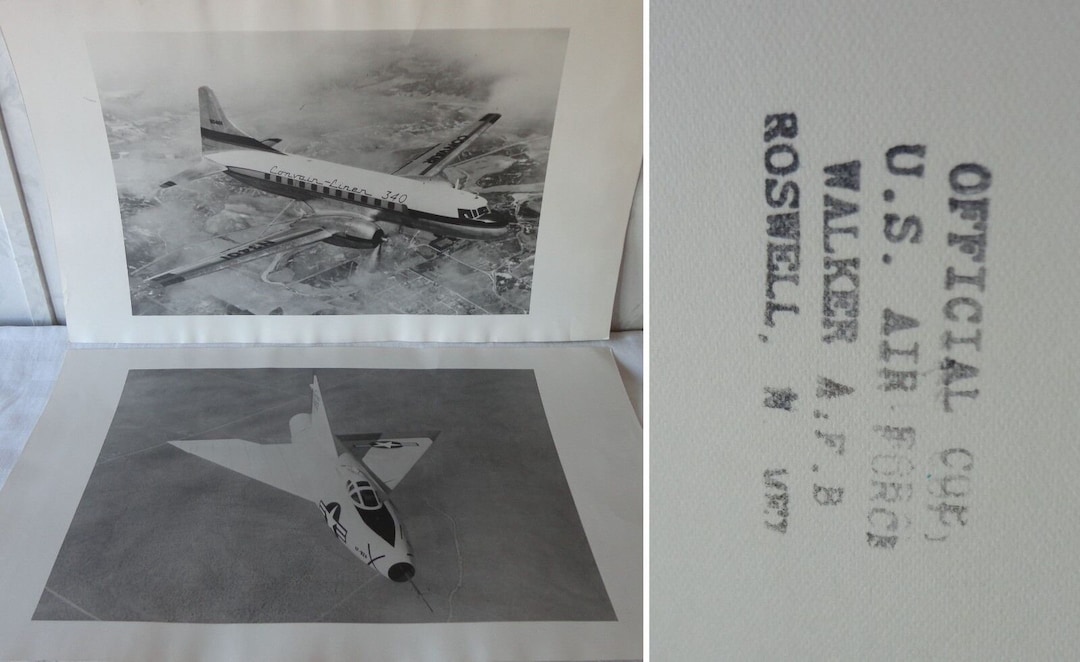 TWO Vintage Official US Air Force-walker Air Force Base-aircraft ...