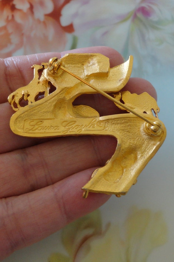 Vintage Laura Gayle NOAH'S ARK Brooch Pin Bible Story… - Gem